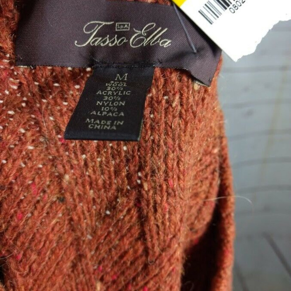 Tasso Elba | Sweaters | Mens Crewneck Wool Blend Rust Color Sweater Sz ...